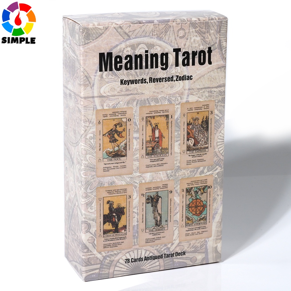 Meaning On Them Beginner Tarot Keyword Antiqued Tarot Deck Learn Tarot ...