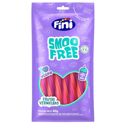 Bala Fini Vegana Tubes Smoofree Frutas Vermelhas 80g - Fini | Shopee Brasil