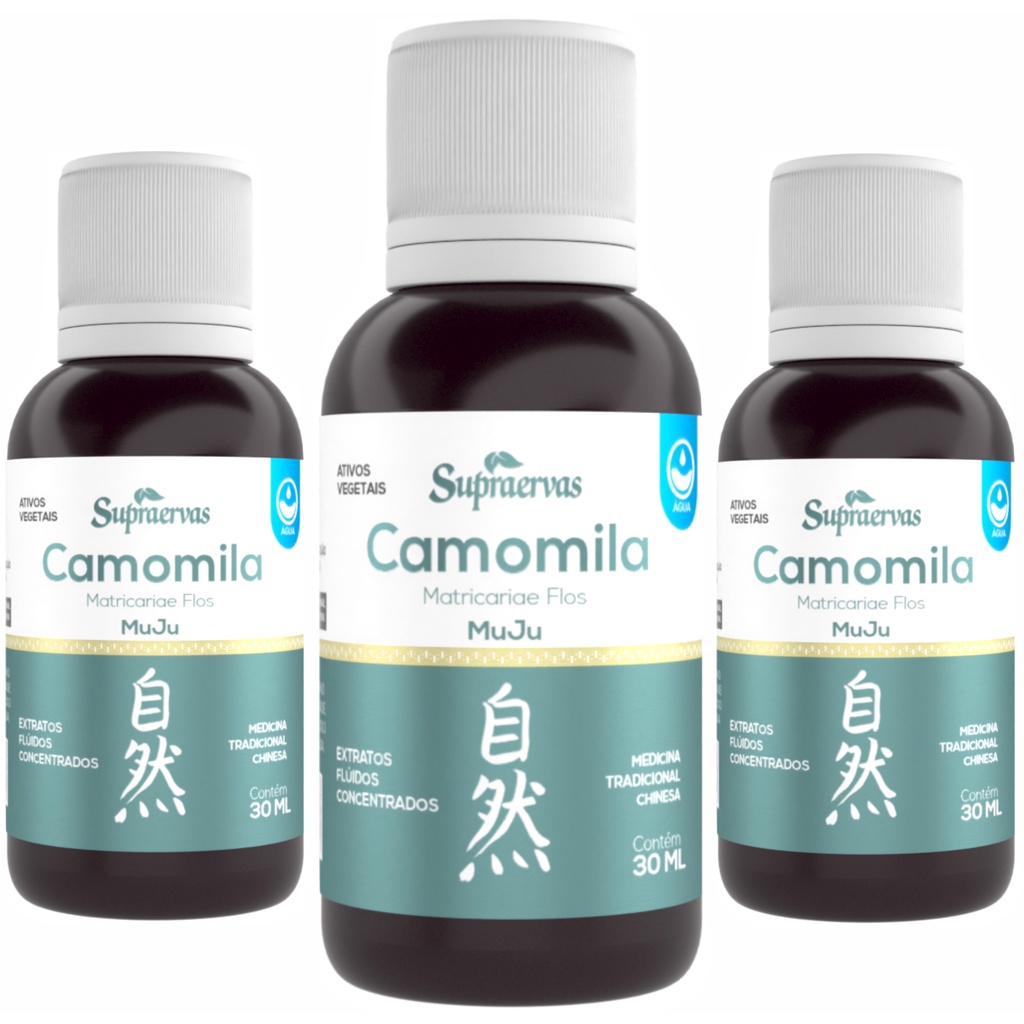 Camomila 3 Frascos 30 ml Extrato Liquido Concentrado Gotas | Shopee Brasil