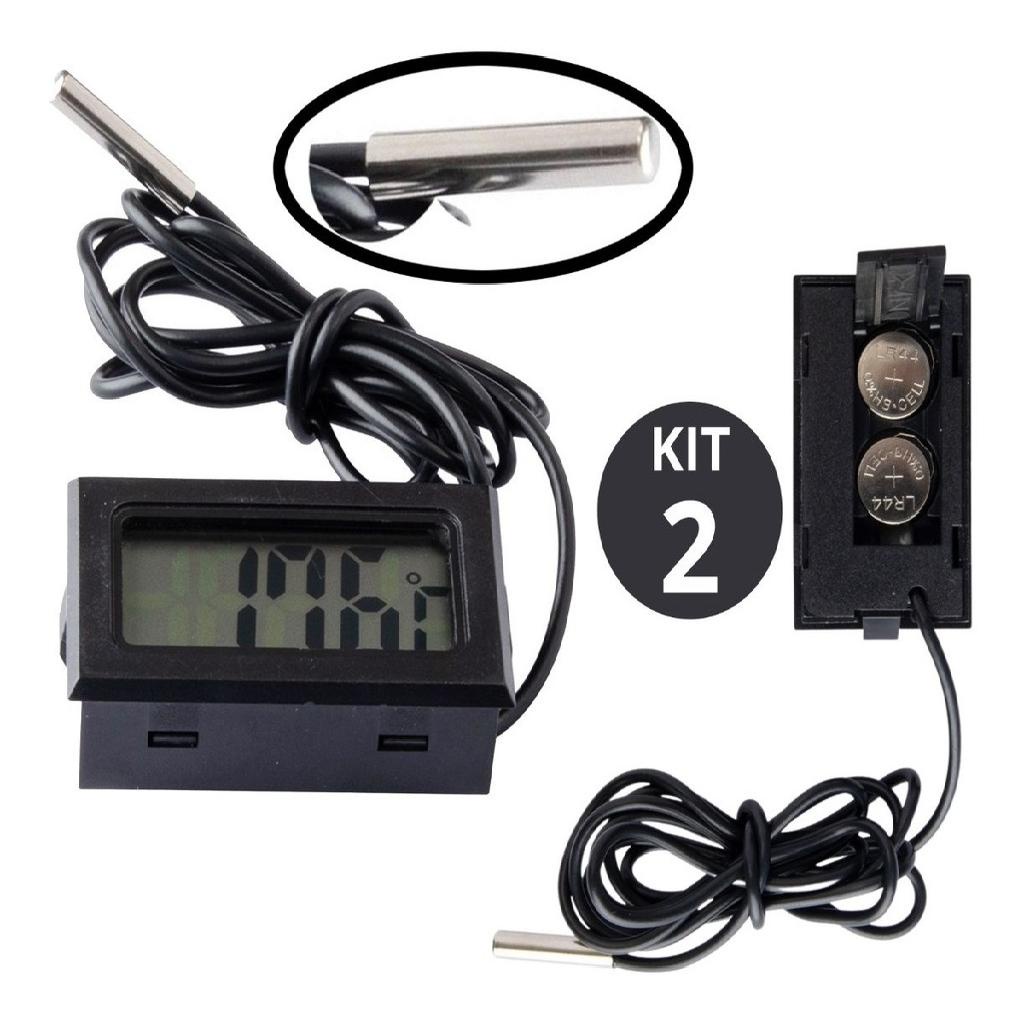 Termômetro Digital Freezer Aquário Chocadeira Sonda Inox - Escorrega o ...