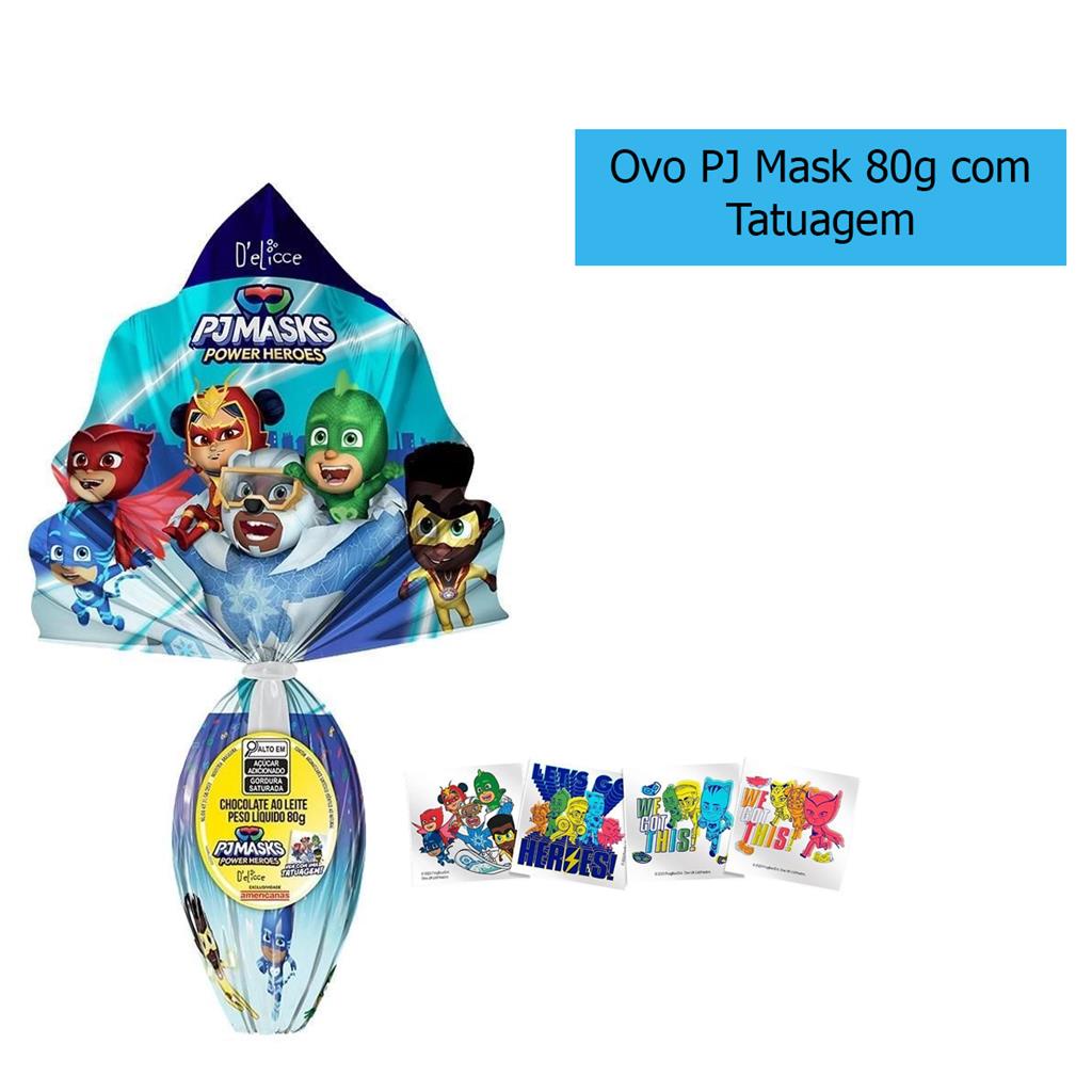 Ovo De Pascoa PJ Masks 80g c/ Brinquedo | Shopee Brasil