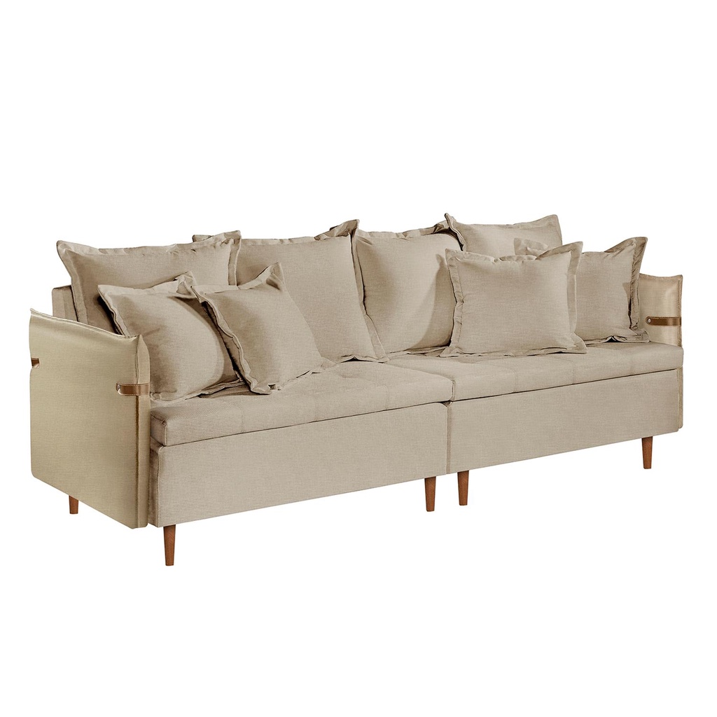 Sofá Fixo Atlas 3 Lugares Luxo 1,80 M Castellar Móbile | Shopee Brasil