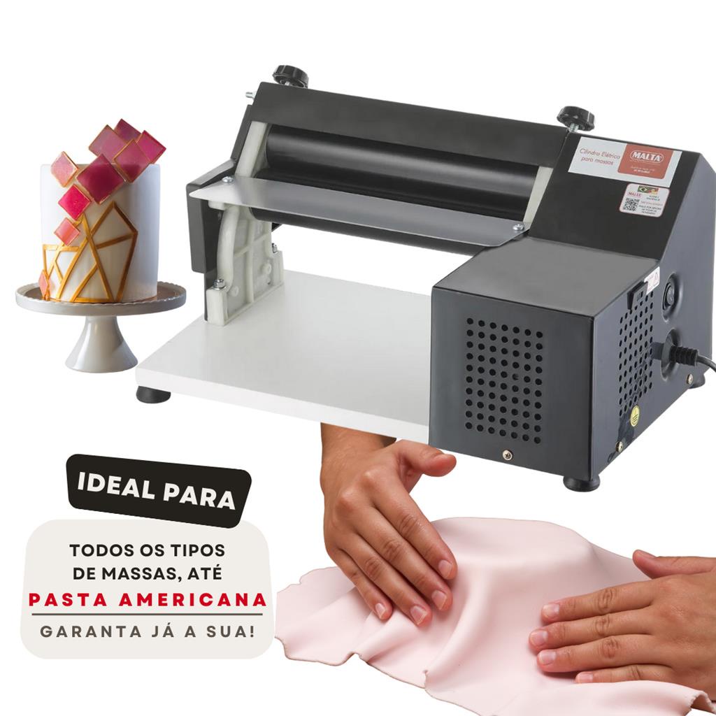 Cilindro Eletrico Laminador 28cm Pasta Americana Confeitaria massa ...