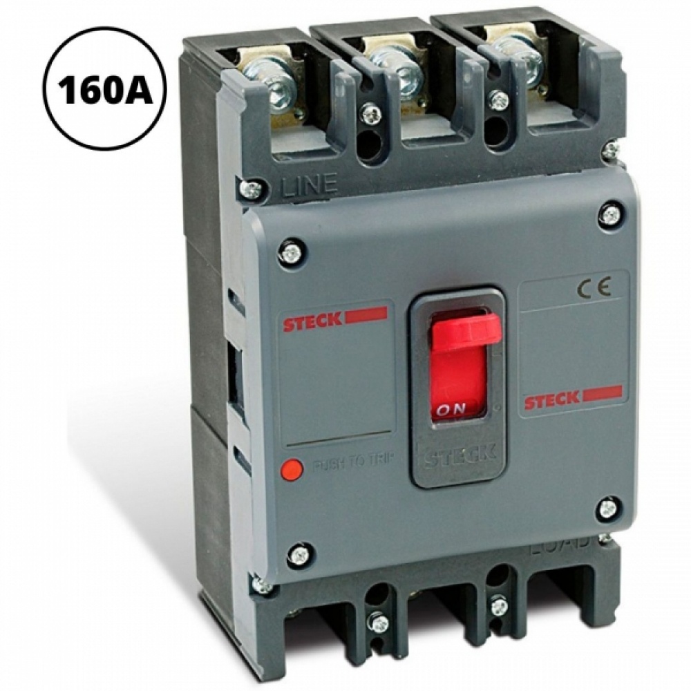 DISJUNTOR CAIXA MOLDADA TRIFASICO 160AMP SDJS160 STECK | Shopee Brasil