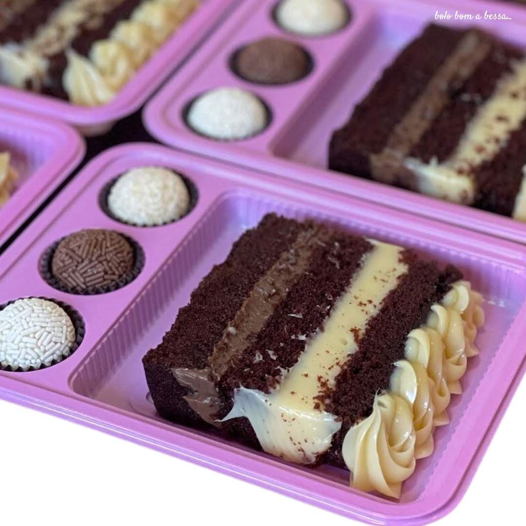 10un Embalagem Flip Fiesta Para Fatia de Bolo Slice Cake e 3 Docinhos - Flip Festas | Shopee Brasil