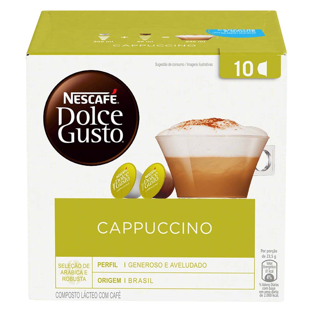 Kit 20 Cápsulas Café Nescafé Dolce Gusto Cappuccino Nestlé | Shopee Brasil
