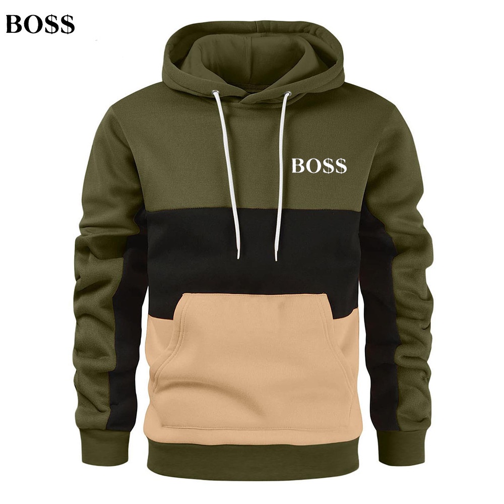 Moletom Masculino Novo Estilo Costurado Com Capuz Outono Inverno Quente ...