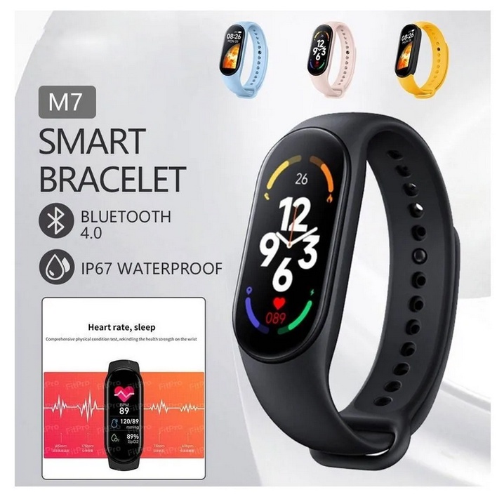 Smartwatch M7 Smart Band Fitpro M7 Modelo novo 2022 - Preto | Shopee Brasil