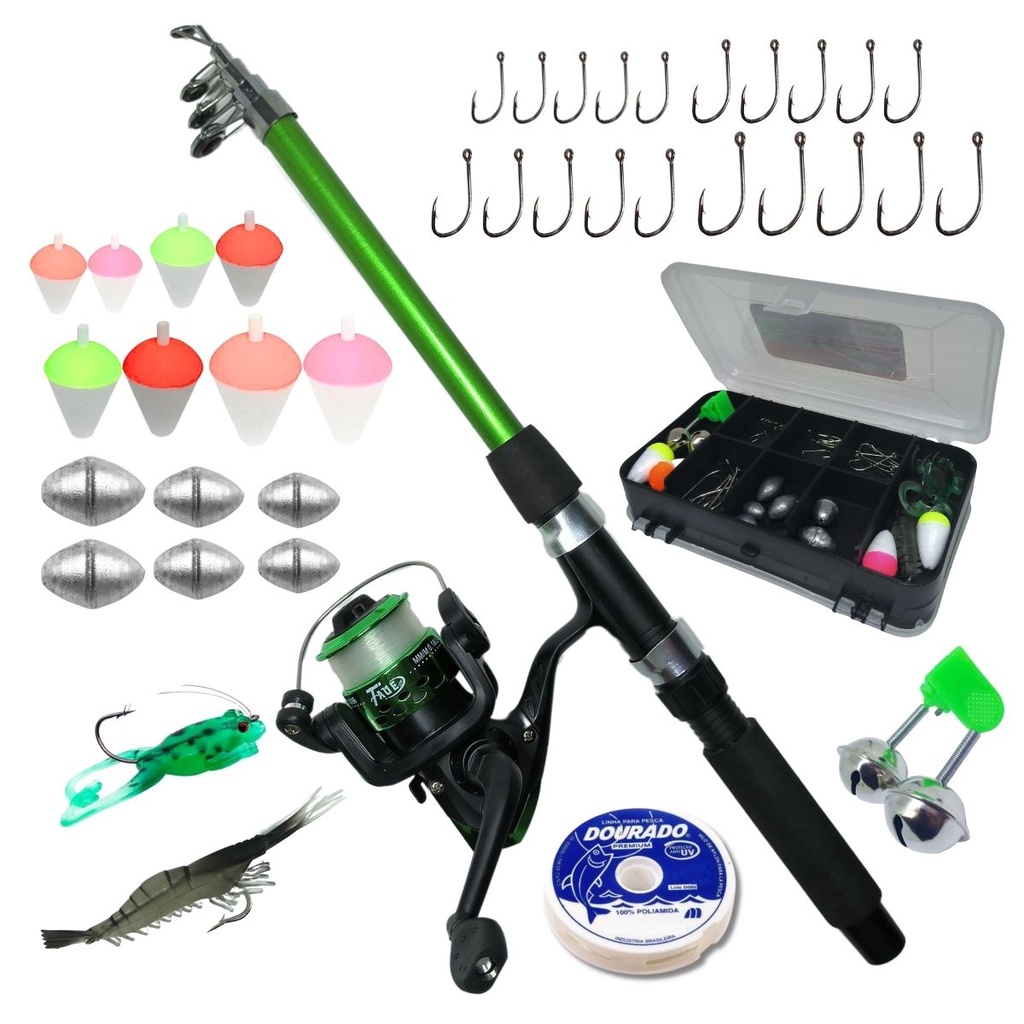 Kit De Pesca Completo Barato Com Diversos Acessórios - Para Iniciantes ...