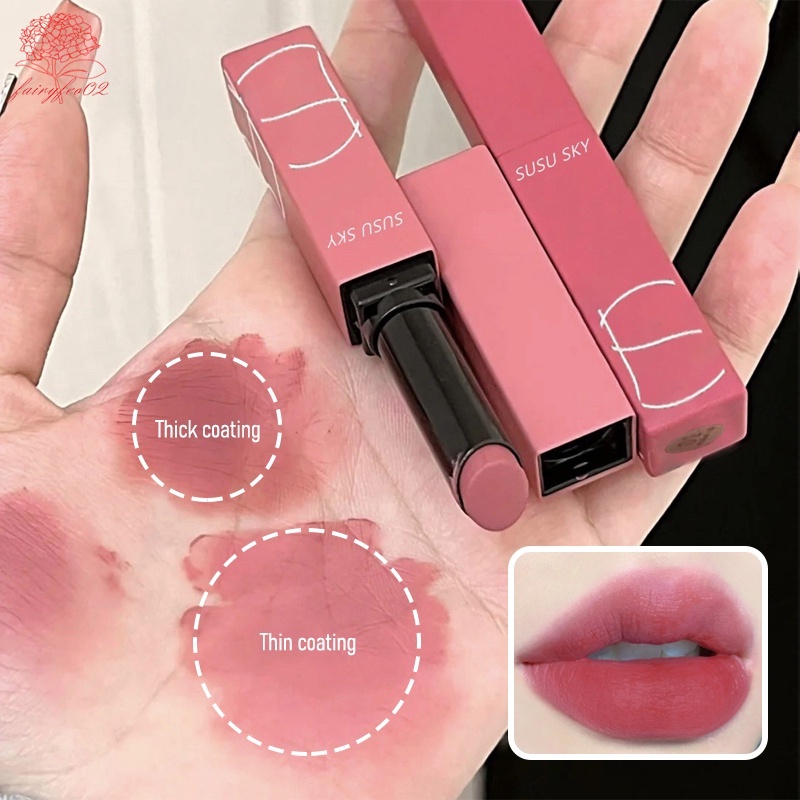 SUSU SKY Batom Fino Mate Seco De Longa Duração | Shopee Brasil