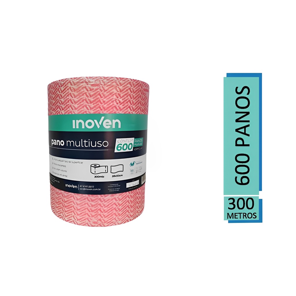 Pano de Limpeza Tipo PERFEX Rolo com 600 Panos - Medida 28x50cm cada ...