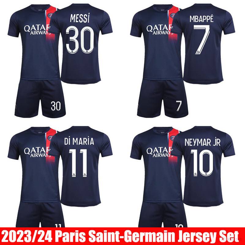 2Pie/Set 23-24 PSG Paris Saint Germain Jersey Camiseta De Futebol Messi ...