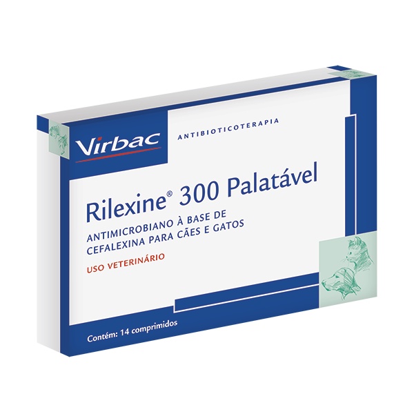 Rilexine 300 Mg Virbac 7 Comprimidos Cartela Avulsa Bula | Shopee Brasil