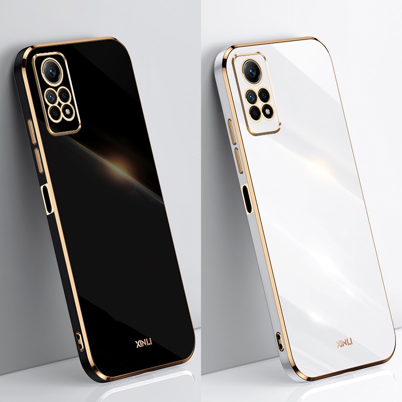 Para Xiaomi Redmi Nota 12 Pro 4G Luxo Quadrado Brilhante De Corpo Inteiro Com Revestimento Macio ...