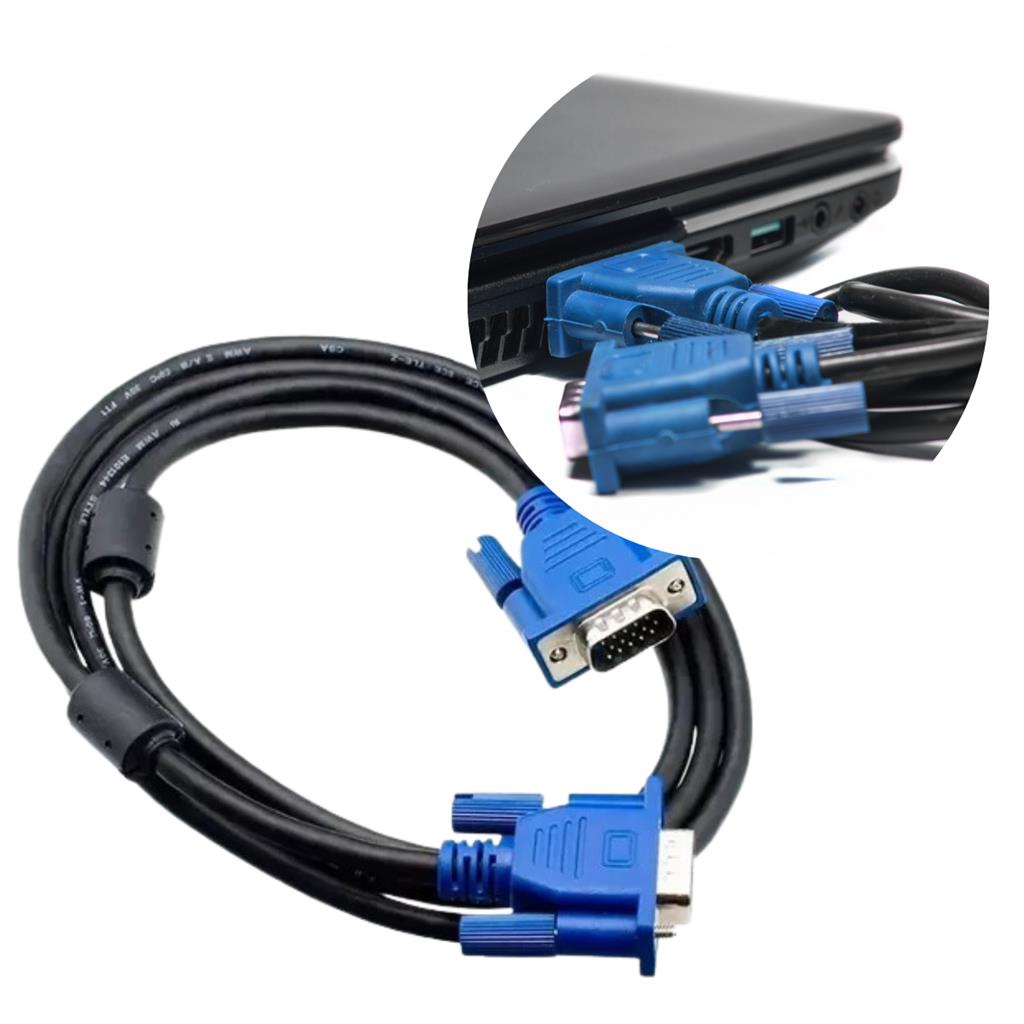 Cabo Vga 3m Conexao Maquina Imagem Monitor Desktop Notebook | Shopee Brasil