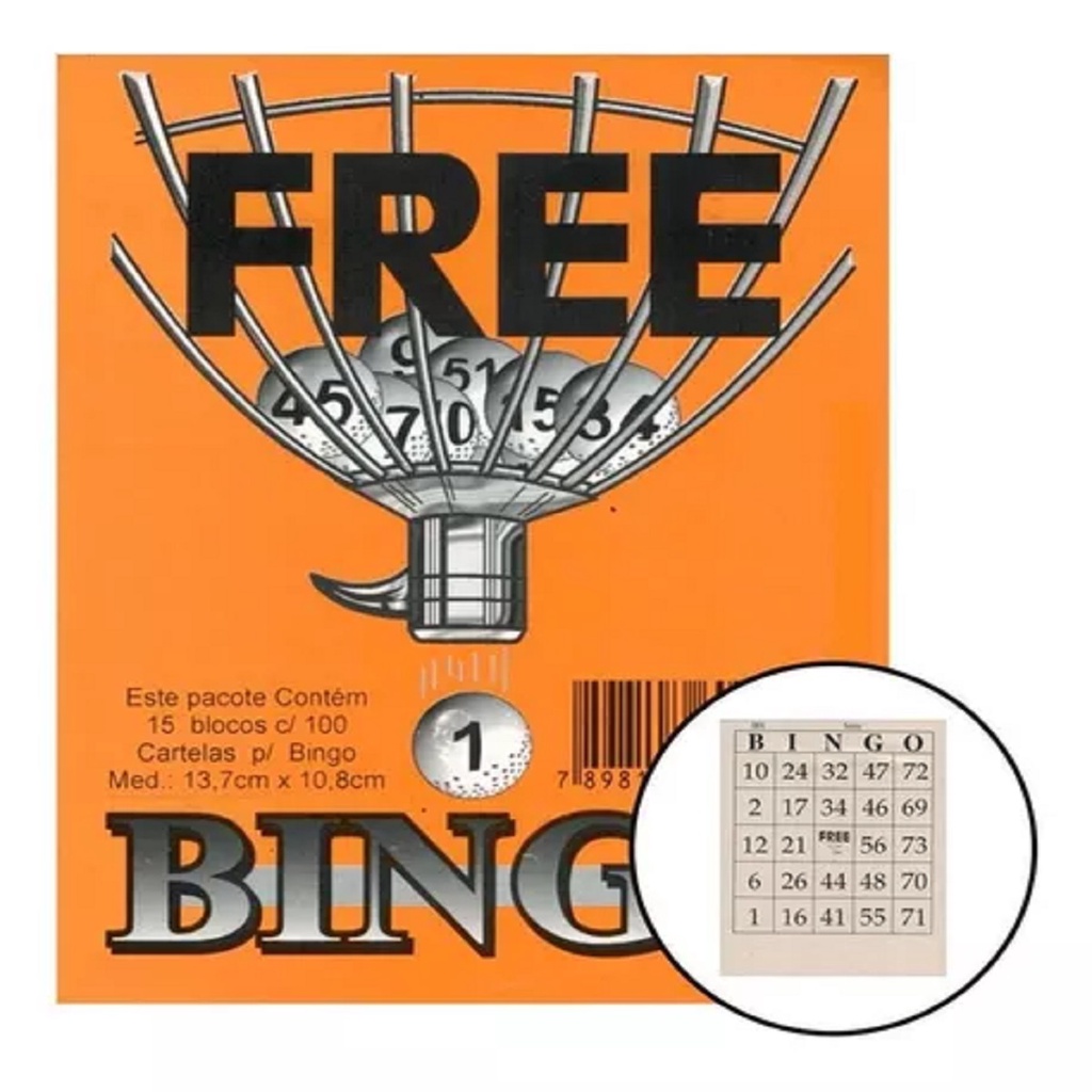 Cartela Bingo 5 Blocos 100 Folhas Total 500 Fls. 11x10cm | Shopee Brasil