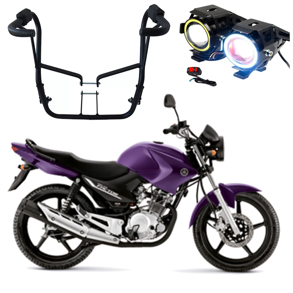 Kit Protetor Carenagem + U7 Angel Eye YBR Factor 125 2009 2010 2011 2012 2013 2014 2015 | Shopee ...