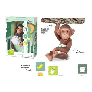 Boneco Macaco Little Caco Macaquinho 33 Cm Vinil Omg Marrom | Shopee Brasil