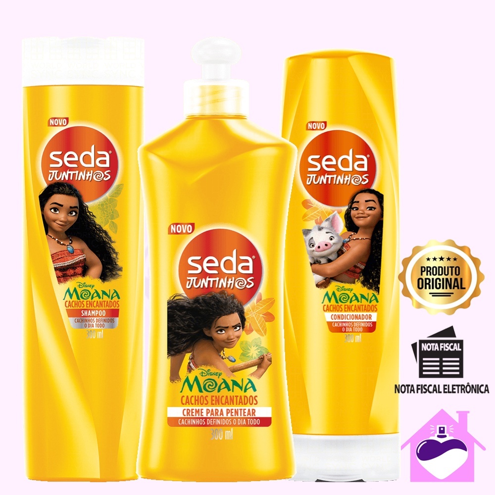 Kit Seda Cachos Encantados Moana 300ml | Shopee Brasil