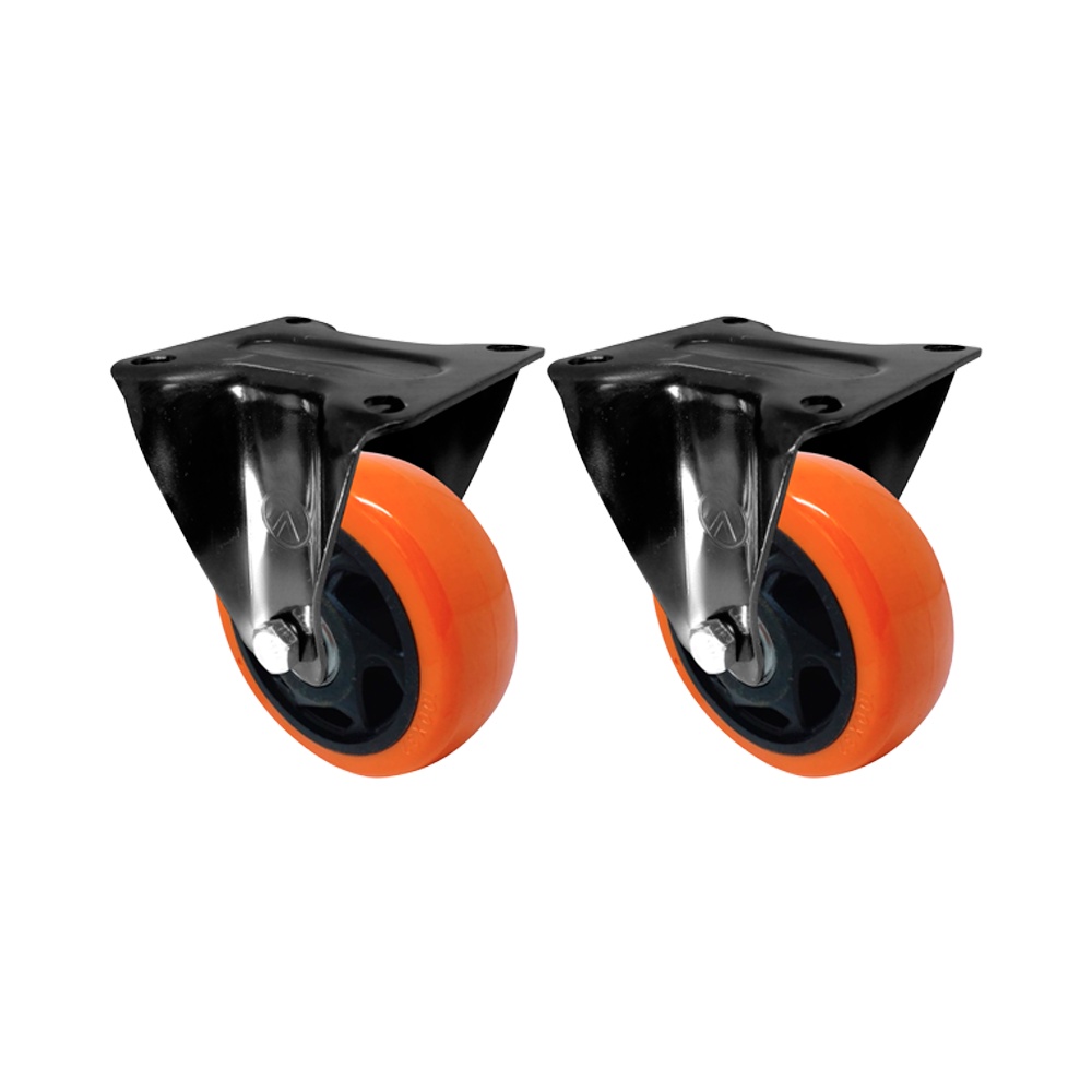 KIT 2 UN RODA RODÍZIO FIXO PVC LARANJA 1.5/8 POL 40MM MÓVEIS | Shopee ...