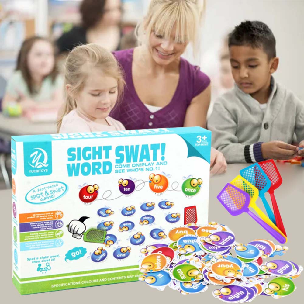 Crazy Sight Word SWAT Board Game Spot a sight word SWAT it | Shopee Brasil