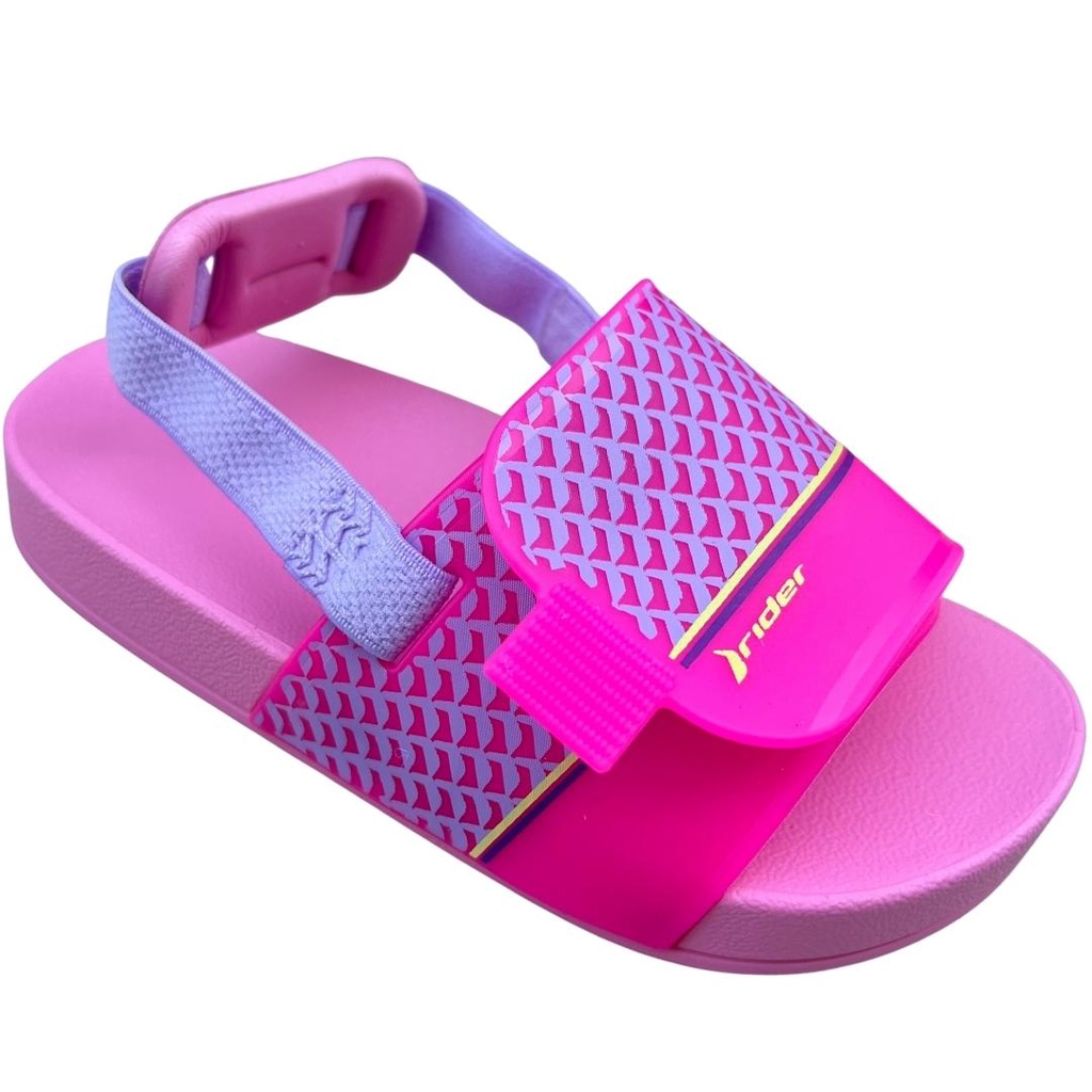 Chinelo de Bebê Feminino Sandália Com Elástico Menina Slide Rider Full ...