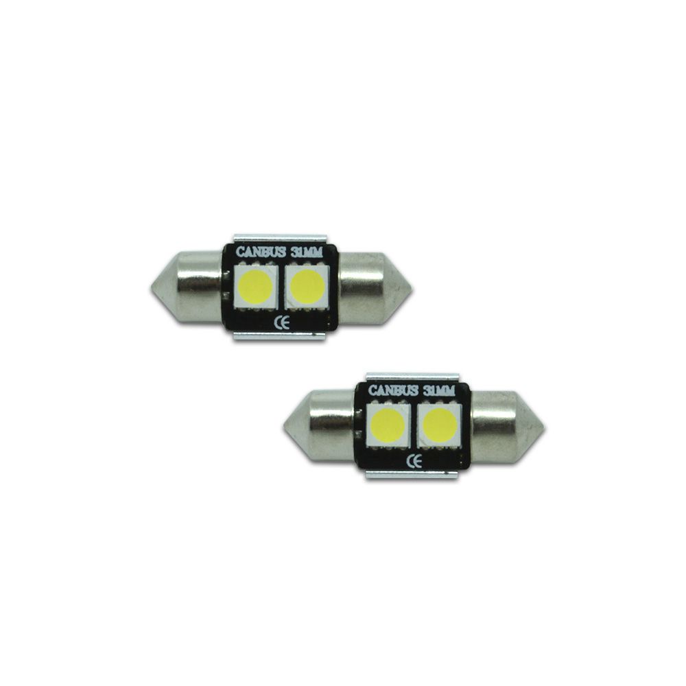 Lampada LED 2 Polos 1,8W 12V 2 LEDs Canbus 32mm Branca Shocklight ...