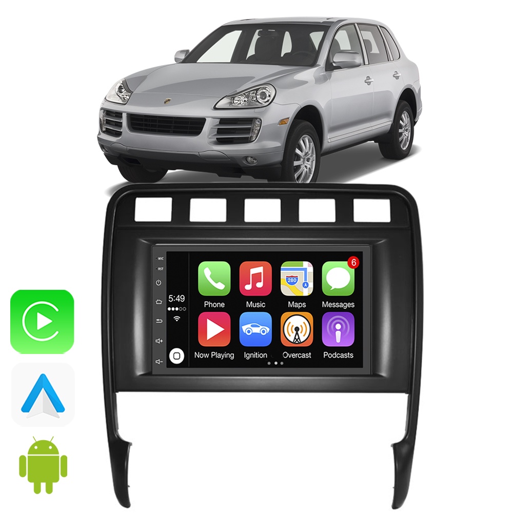Kit Central Multimidia Carplay Android Auto Cayanne 2003 2004 2005 2006 2007 2008 2009 7 ...