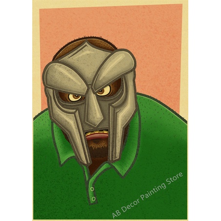 Retro MF Doom Posters Doomsday Kraft Paper Prints DIY Rapper Singer ...
