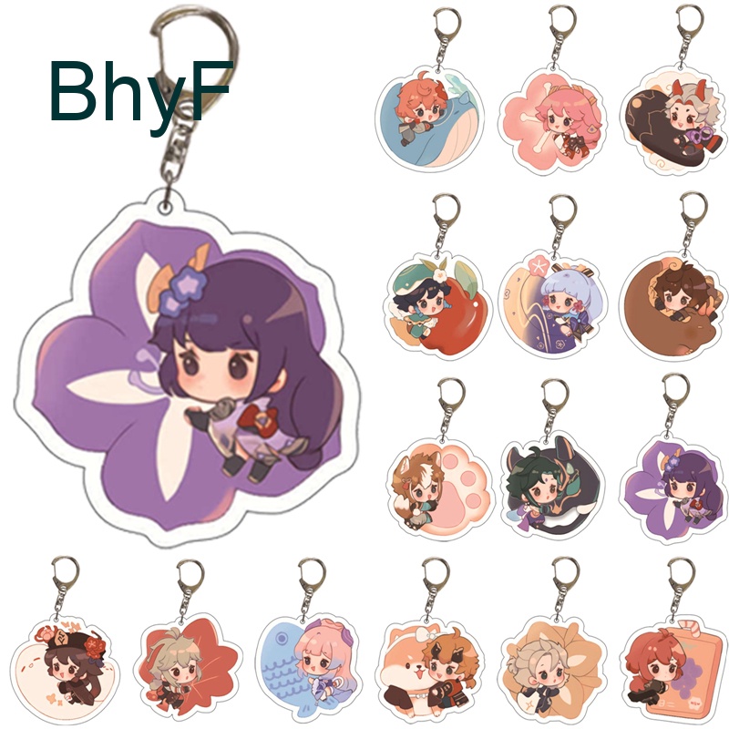 Chaveiro BhyF Anime Genshin Impacto Diluc Rantai Kunci Keqing Barbara ...