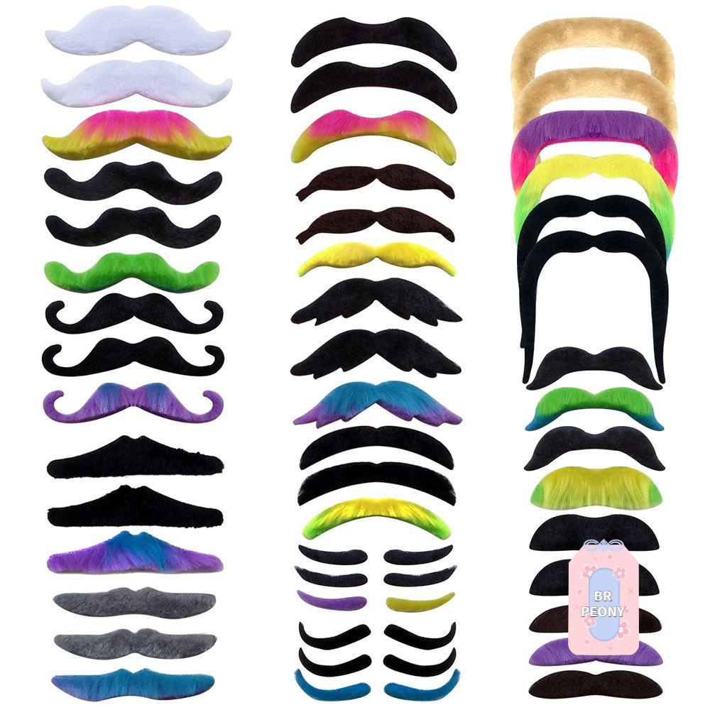 PEONYHOME 48 Peças Conjunto De Bigode Falso Halloween Adesivos ...