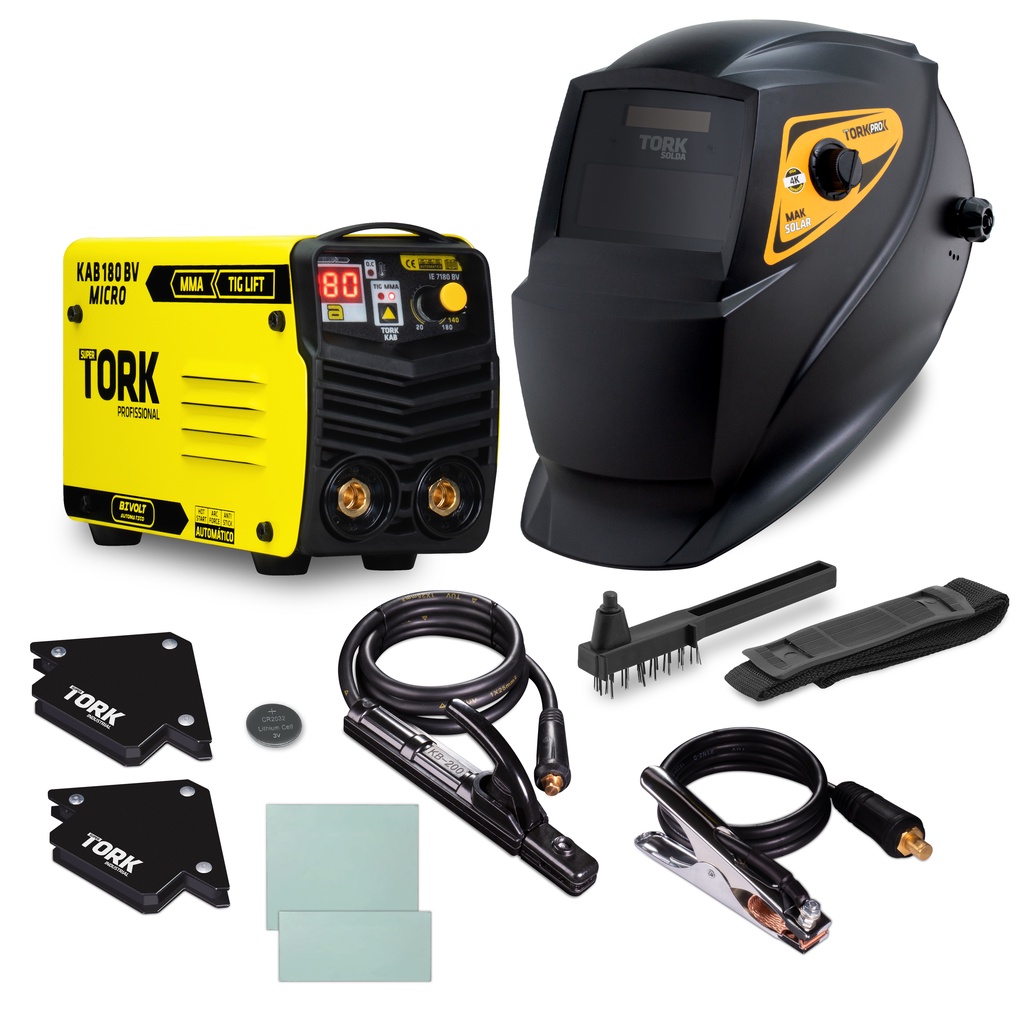 Inversor Solda 180A Bivolt Funilaria MMA Tig Mascara Tork | Shopee Brasil