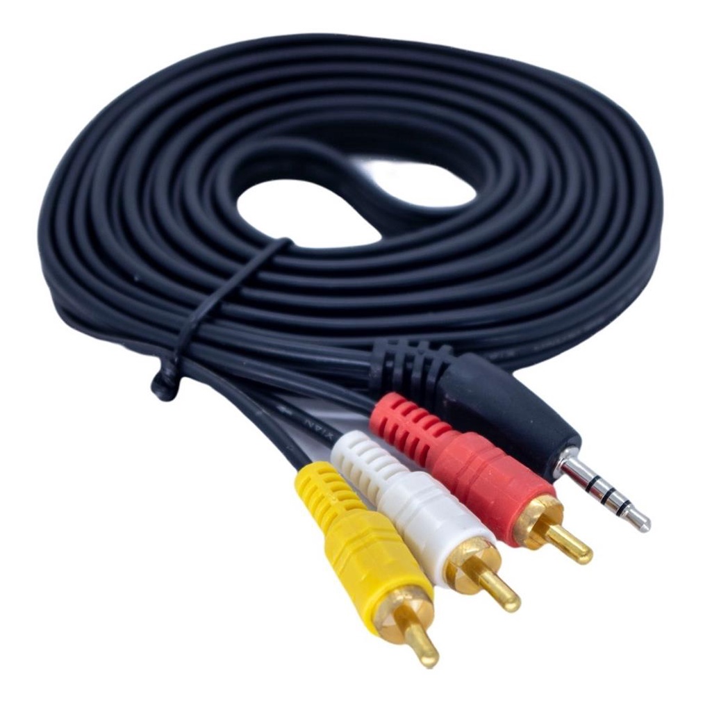 Kit 10 Cabos 3rca X P3 P2 Cabo Adaptador Audio Home Theater | Shopee Brasil