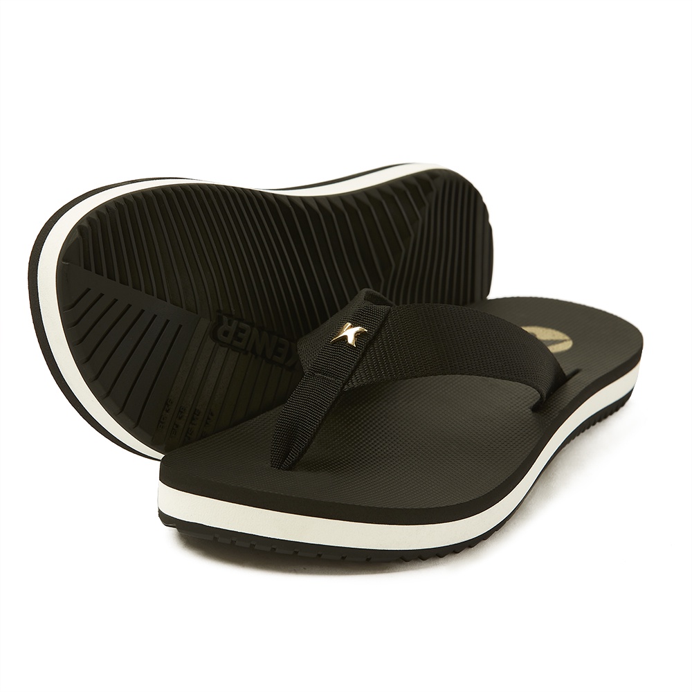 Sandalia kenner Kira Essence Feminina Preto Branco Preto | Shopee Brasil