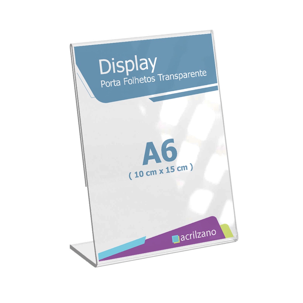 Display Acrilico A6 L 1unidade 10x15 Vertical | Shopee Brasil