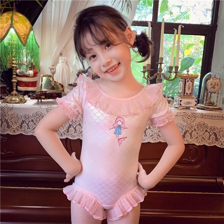 Traje de banho para meninas verão camuflado para crianças sereia ...