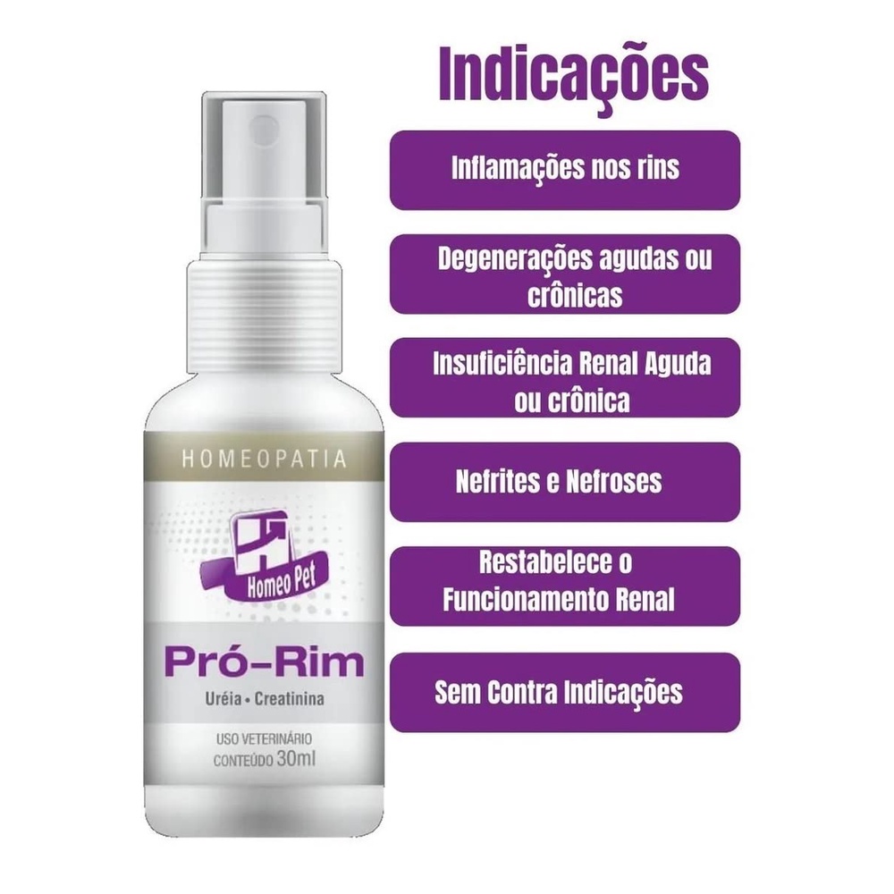 Pro Rim Tratamento Problemas Renais Cães e Gatos Homeopet | Shopee Brasil
