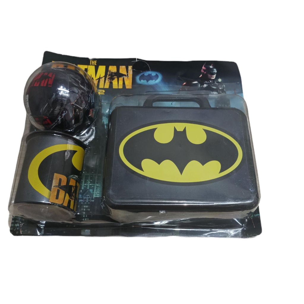 Kit Batman 1 Bola Surpresa Caneca Lancheira do Batman | Shopee Brasil