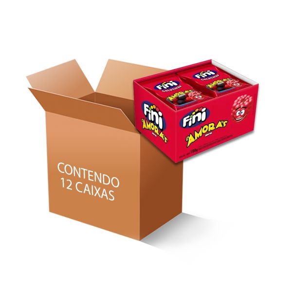 Bala Fini Amora contendo 12 caixas | Shopee Brasil