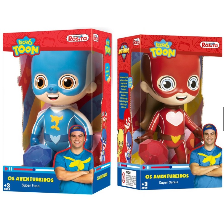Boneco Lucas Neto Super Foca e Boneca Gi Neto Super Sereia Kit ...