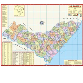 Mapa Estado De Alagoas Atualizado Politico Poster Geografico | Shopee ...