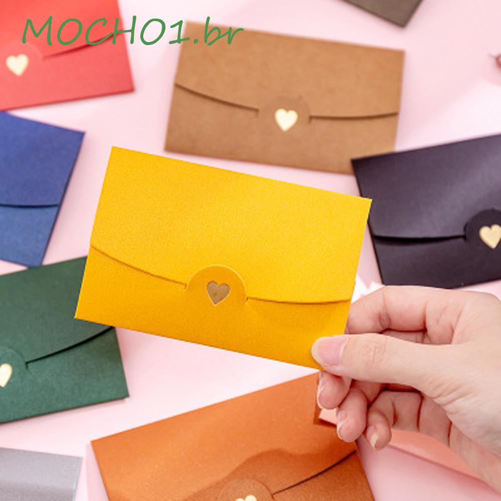 MOCHO1 Mini Envelopes Envelope Pequeno Convite Papel Perolado Carimbo ...