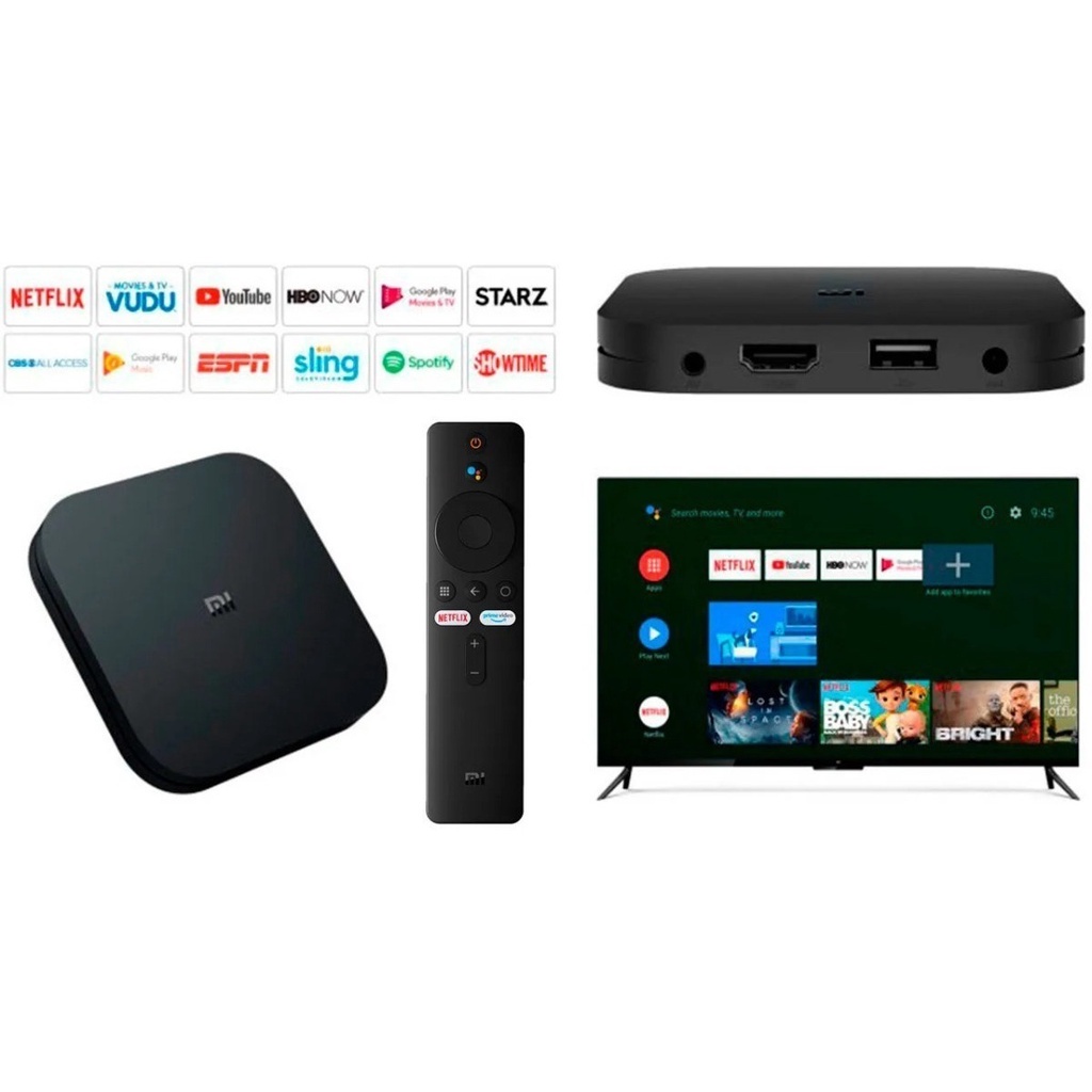 Aparelho Transforma Smart Tv Xiaomi Mi Box S 4k Chromecast | Shopee Brasil