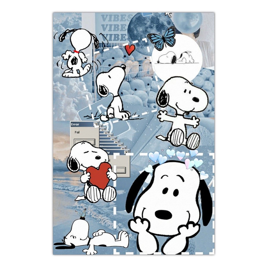 Quadro A3 em MDF Snoopy Good Vibes 001 - Placa | Shopee Brasil