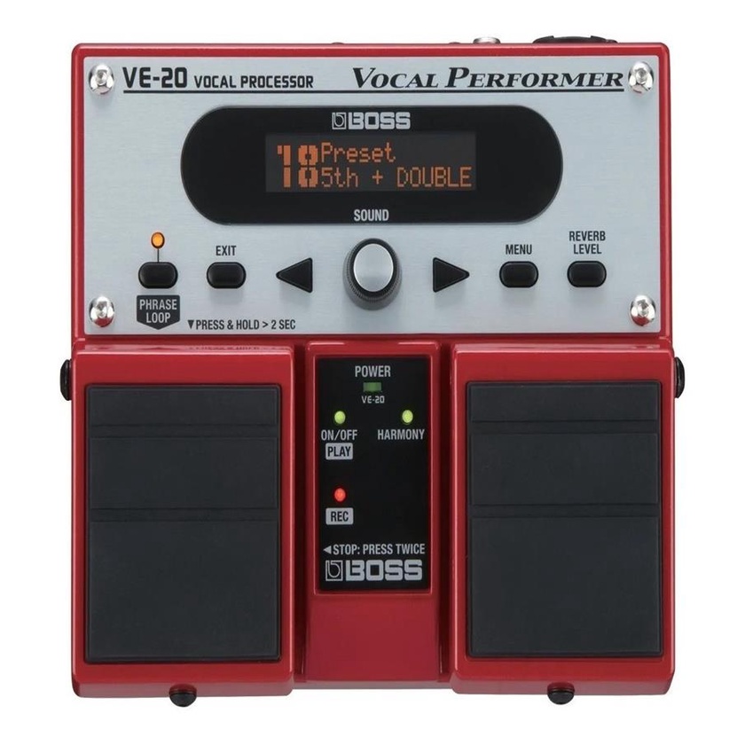 PEDAL DE EFEITO BOSS VOCAL EFFECTS PERFORMER VE-20 VERMELHO | Shopee Brasil