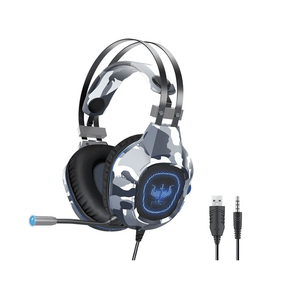 Fone De Ouvido Headset Gamer Camuflado FG02 Fancy | Shopee Brasil