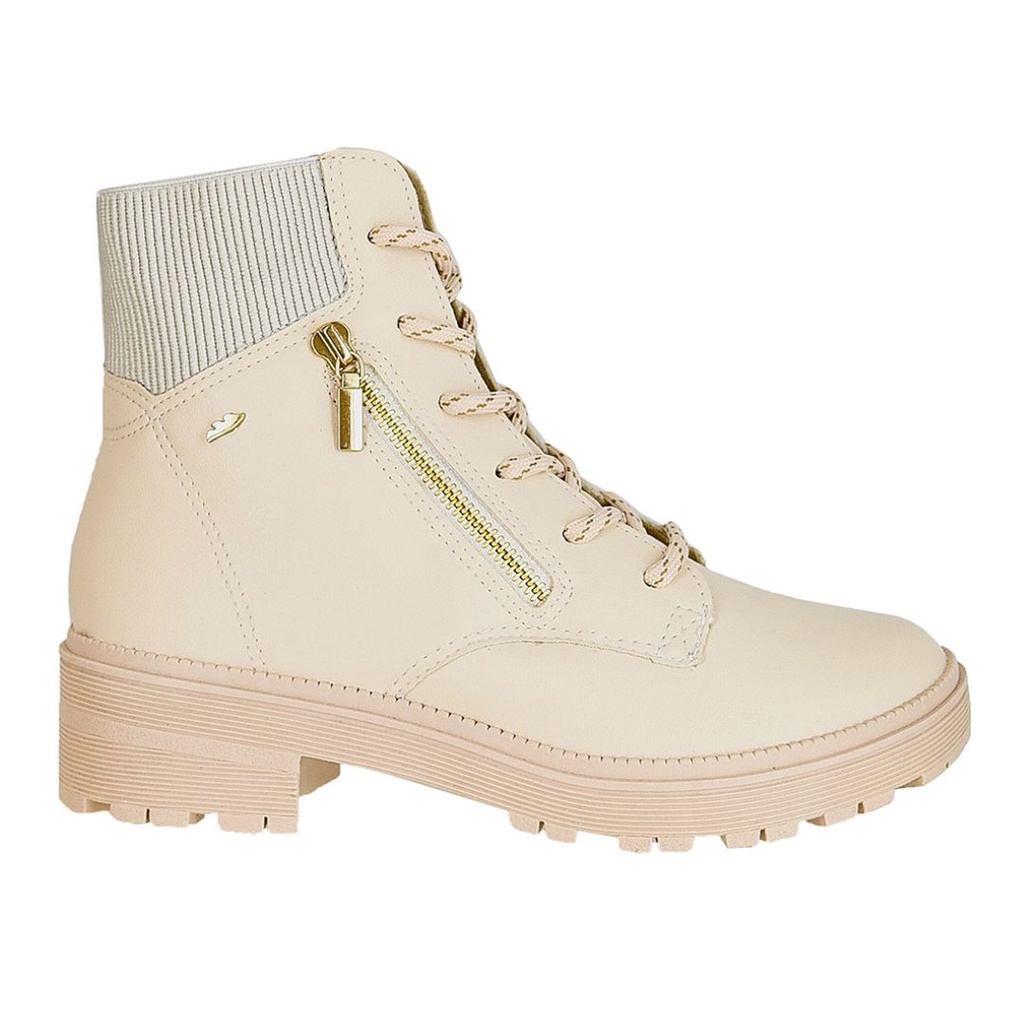 Bota Coturno Dakota Tratorada Elastico - Bege | Shopee Brasil