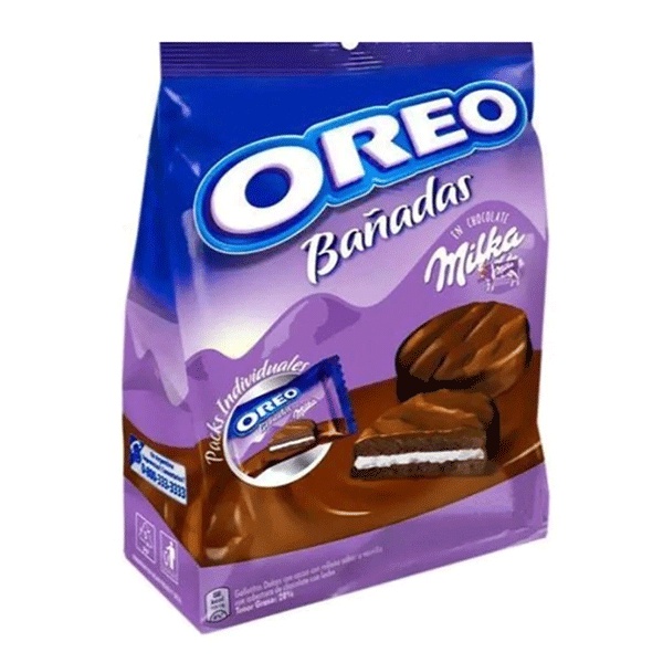 Biscoito Milka Oreo Coberto c/ Chocolate Ao Leite 119g | Shopee Brasil