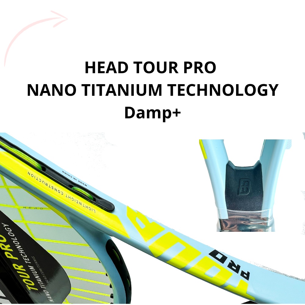 Raquete de Tennis Head Tour Pro Nano Titanium Com Corda e Capa | Shopee ...