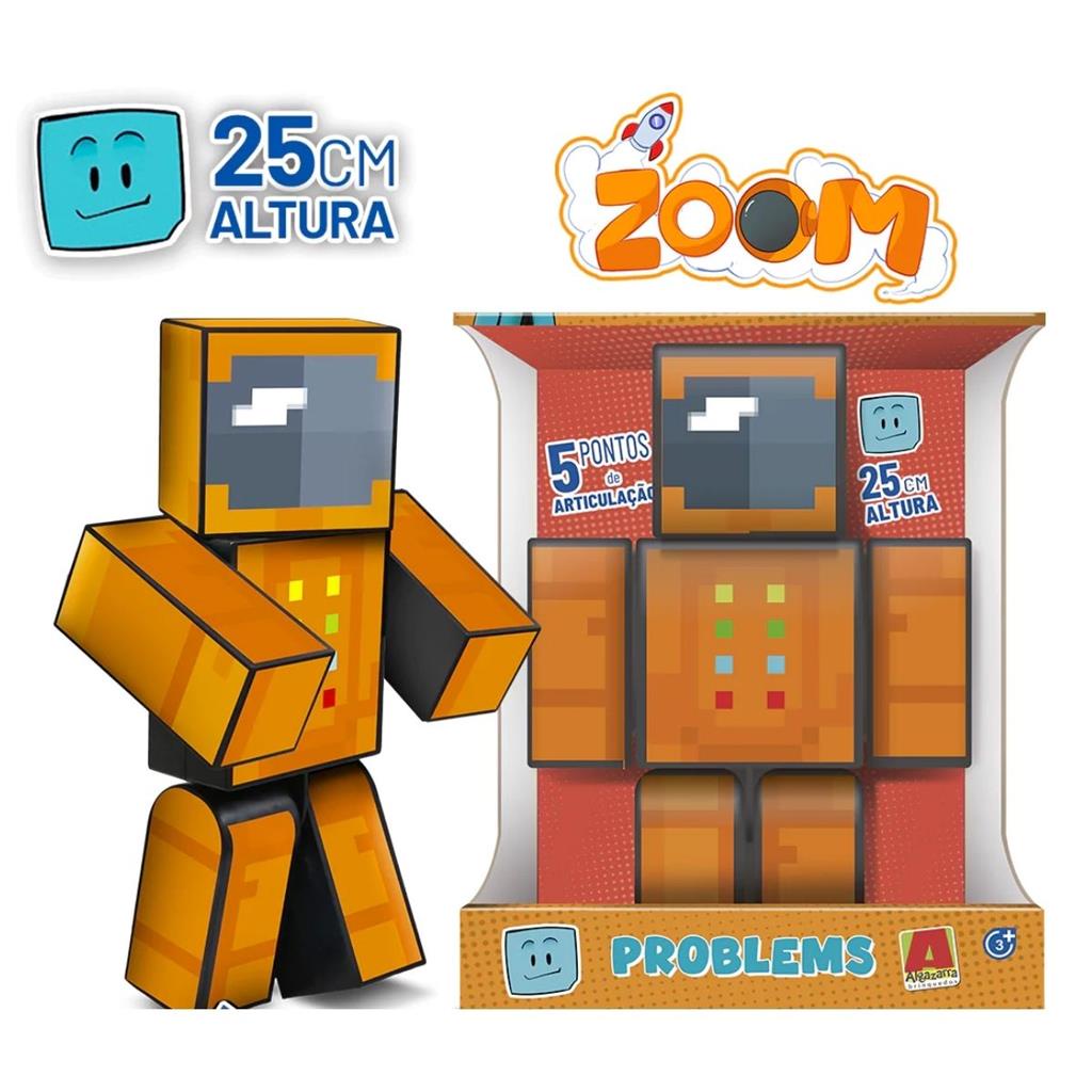 Lancamento Boneco Zoom Turma do Problems-Peq - 25cm-Minecraft Algazarra ...